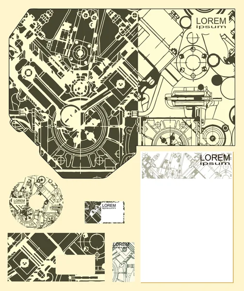 Drawing engine seamless pattern — Stock Vector © PGMart #33312843