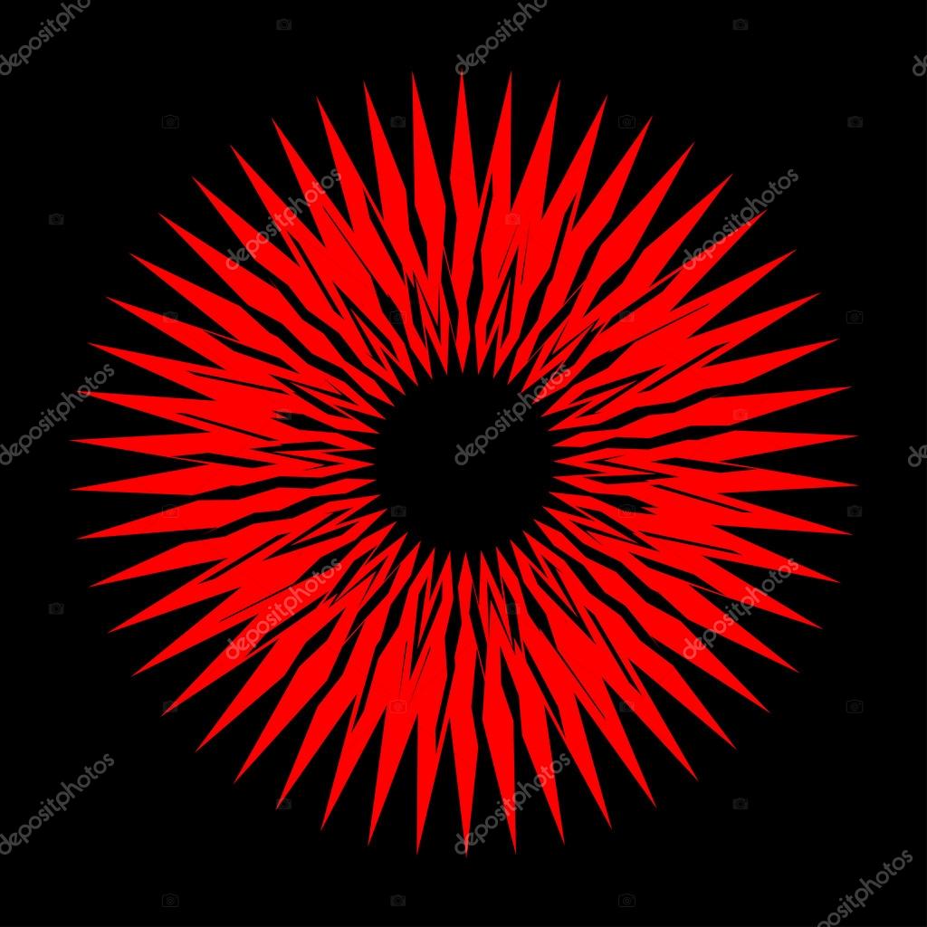 Red sun on black vector image Stock Vector Image by ©PGMart #32058007