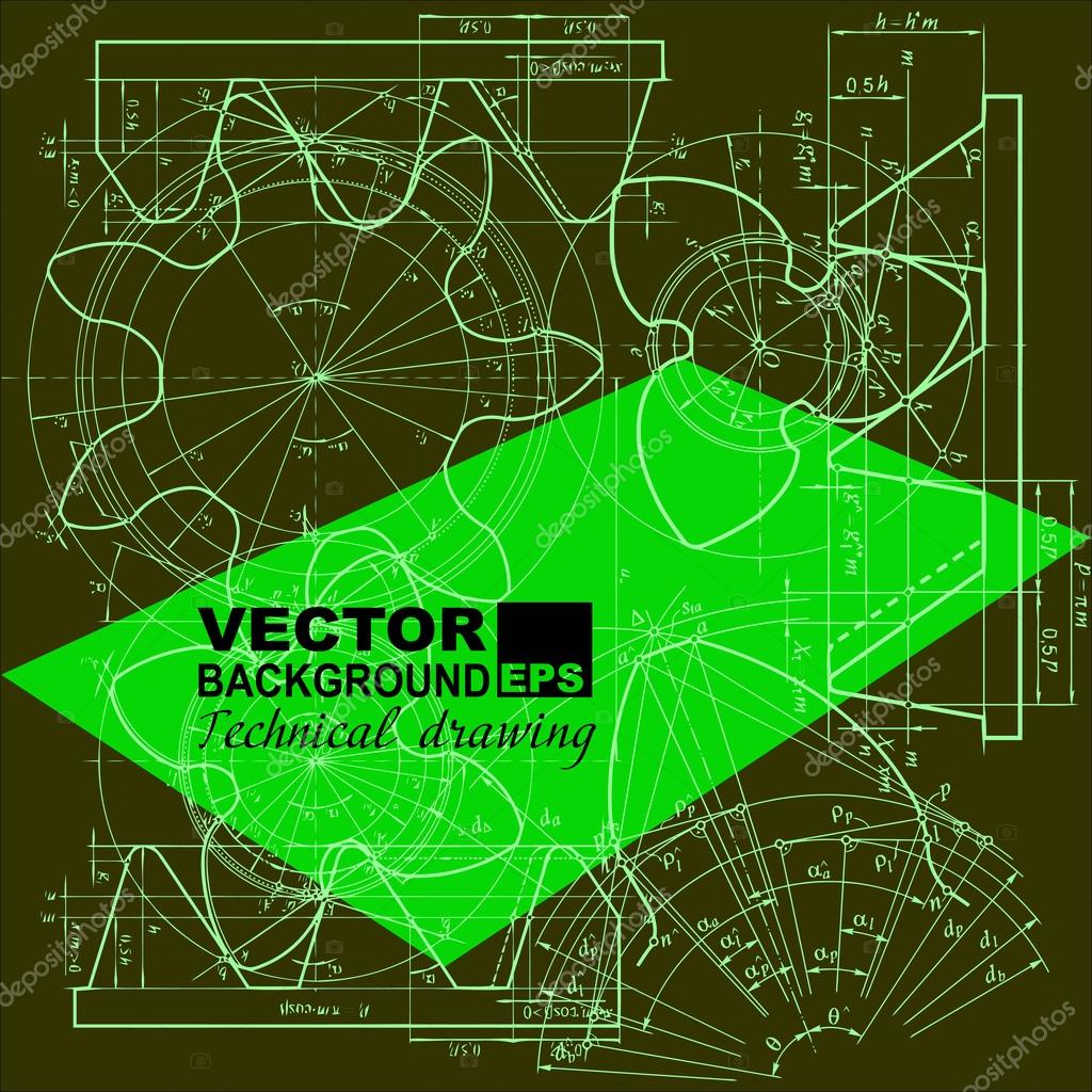 Technology abstract background. Drawing engine. Stock Vector Image by ...