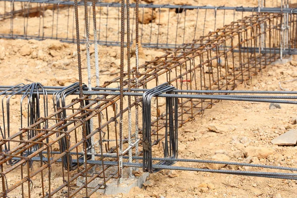 Foundation steel rod for house building — Stock Photo © wittybear #53560709