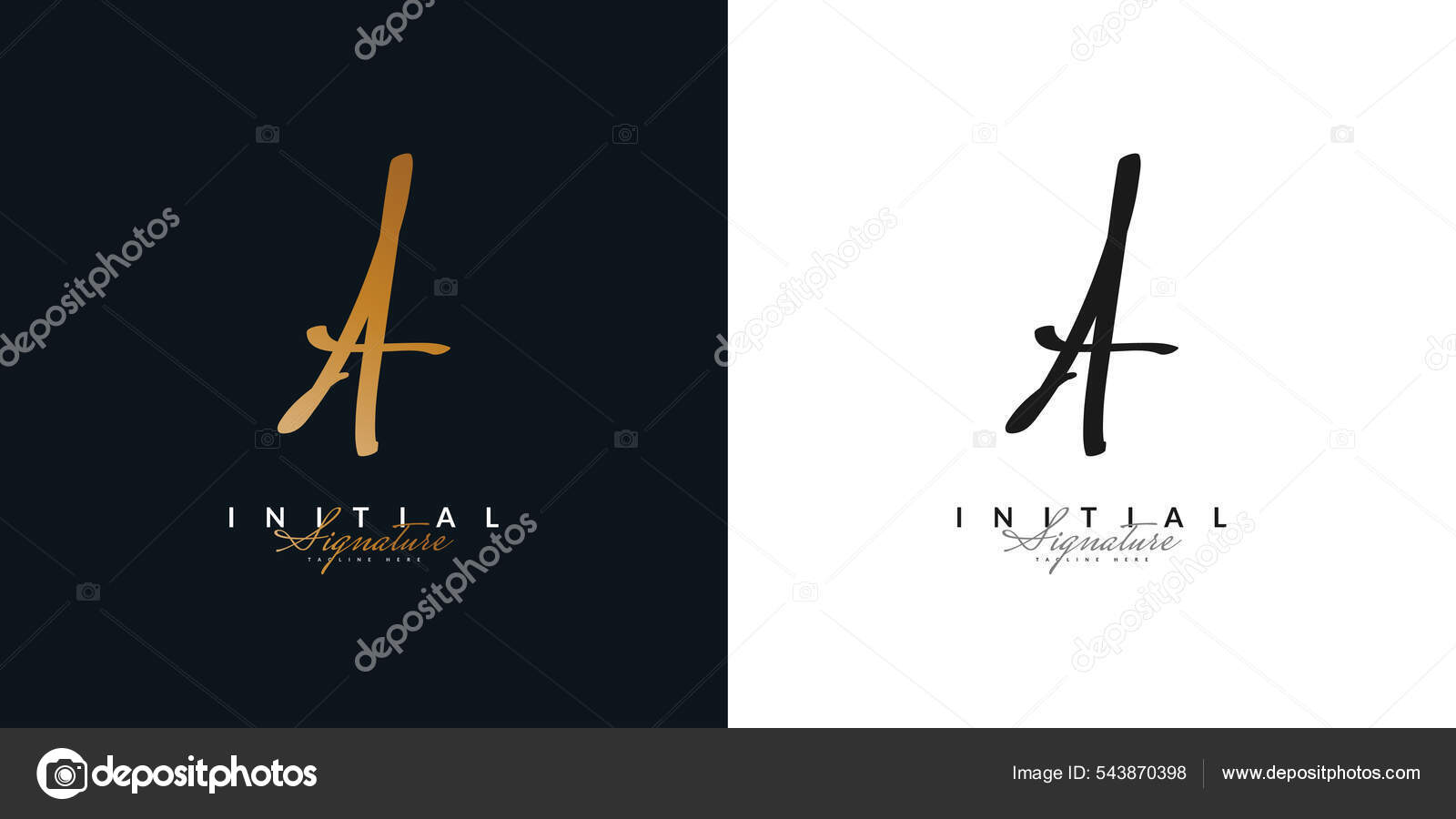 Elegant Gold Letter Logo Design Handwriting Style Letter Signature Logo ...