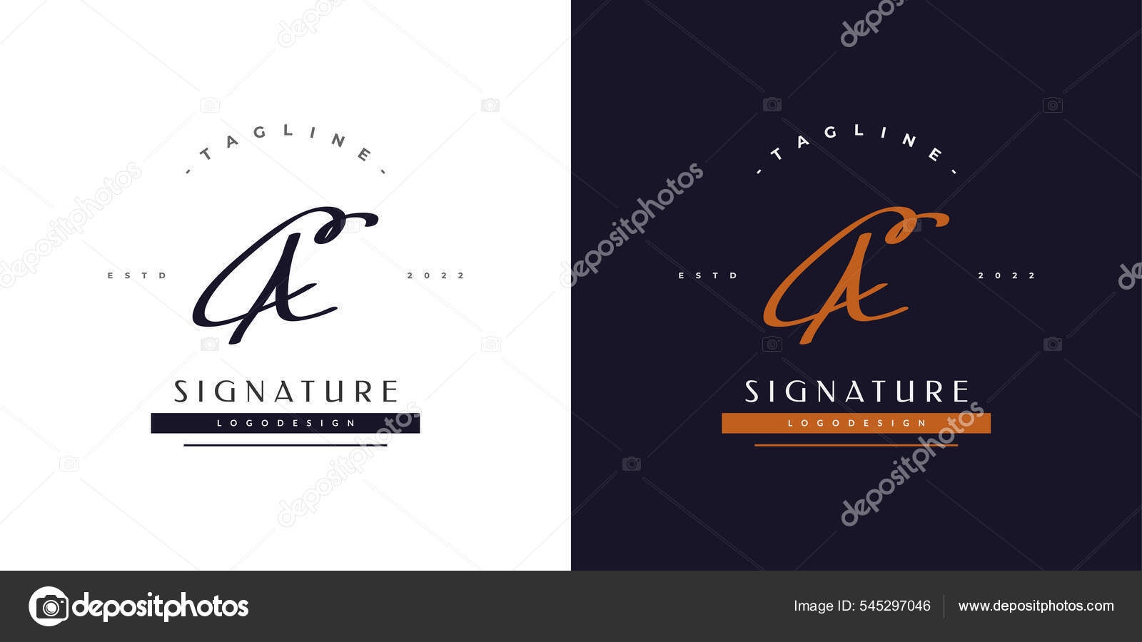 Initial Logo Design Handwriting Style Signature Logo Symbol Wedding ...