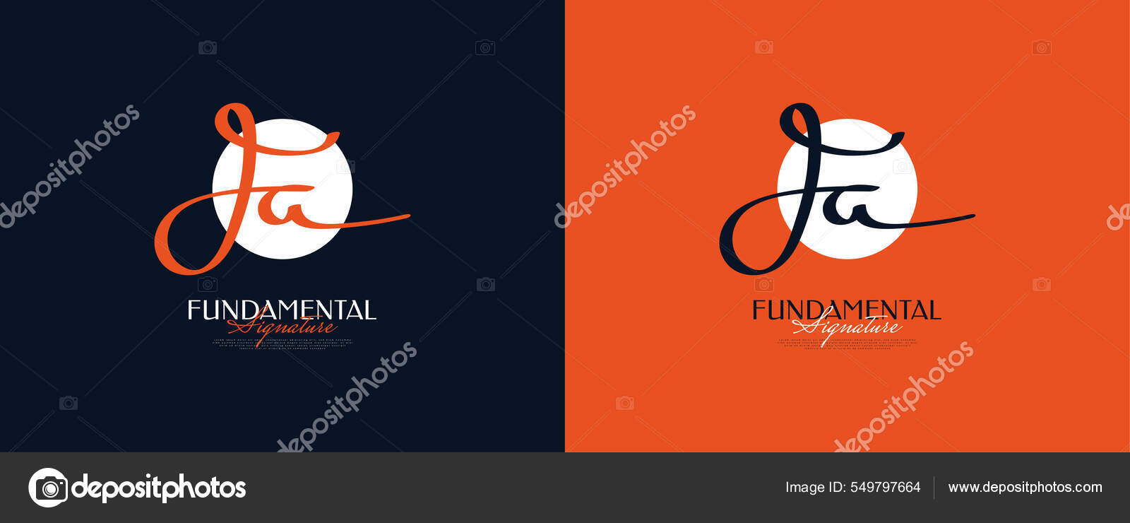 Initial Logo Design Frame Elegant Minimalist Handwriting Style ...
