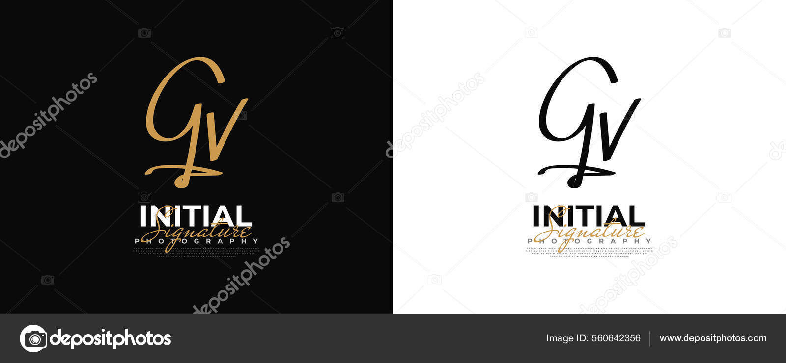 Initial Logo Design Elegant Minimalist Handwriting Style Signature Logo ...