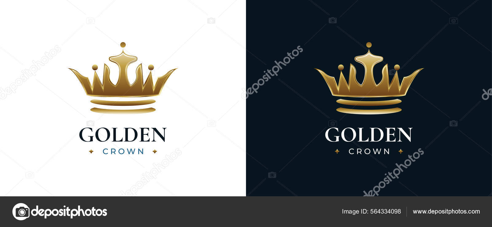 Rancangan Mahkota Emas Mewah Raja Kerajaan Atau Ratu Mahkota Logo ...