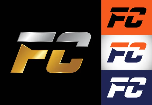 Letra fc logo imágenes de stock de arte vectorial | Depositphotos