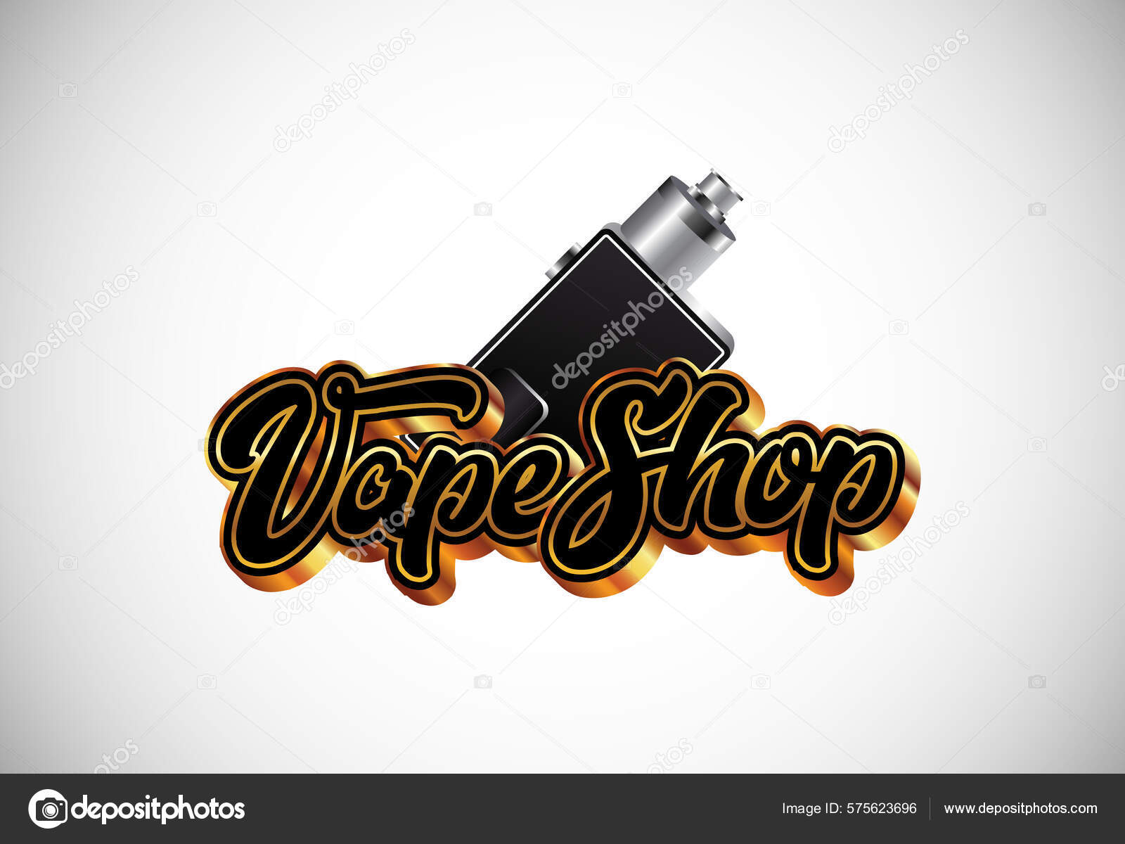 Vape Cigarette Logo Design Template Vape Shop Electronic Vaporizer Logo ...