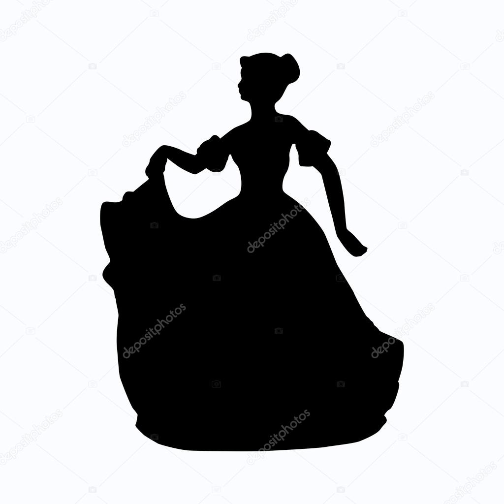 Victorian Woman Silhouette Victorian Woman Silhouette Stock Photos,