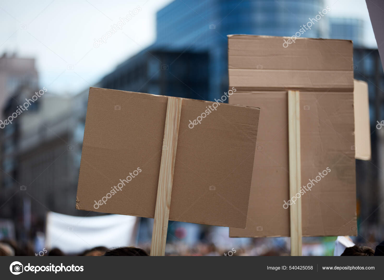 Protesters Holding Placards Signs Streets — Stock Photo © milangucci ...
