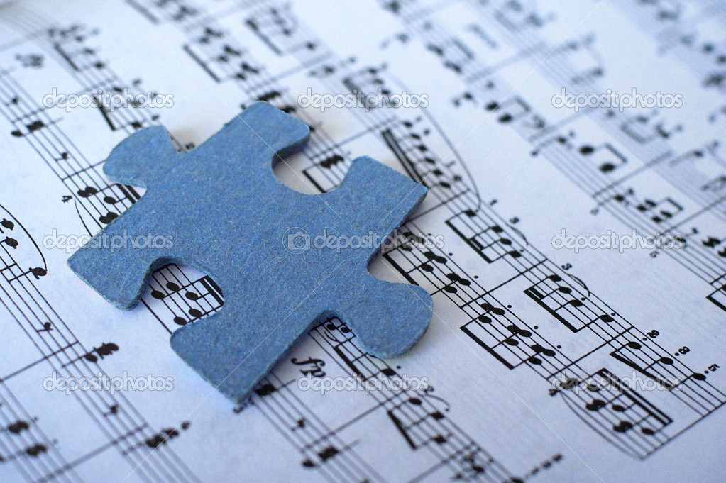 Puzzle. Musical notes — Stock Photo © oscarespinosa #32428873
