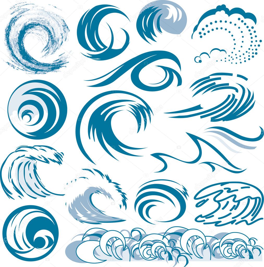 Simple Waves Clip Art