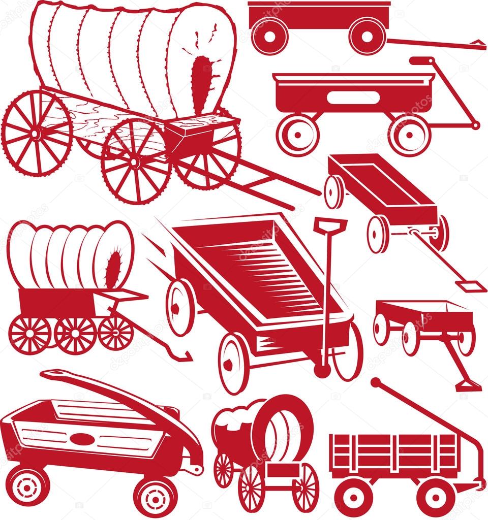 Wagon Collection Stock Vector Image by ©bigredlink #32413829