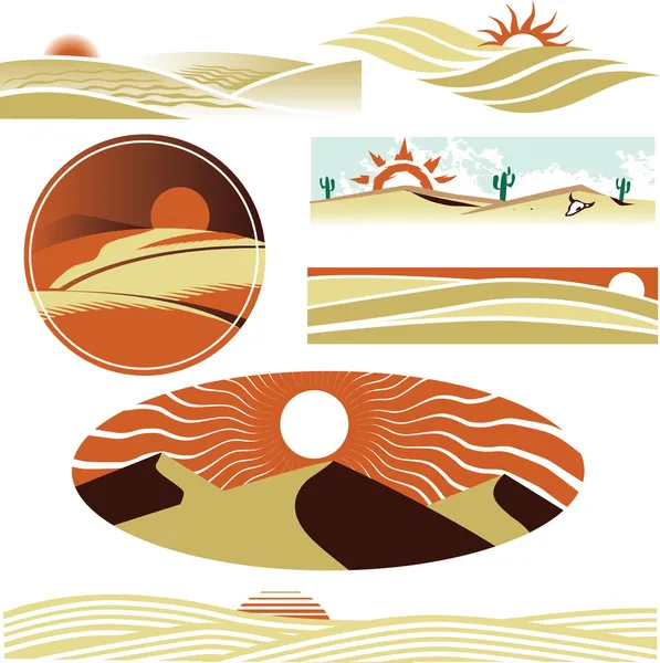 Desert sand dunes Vector Art Stock Images | Depositphotos