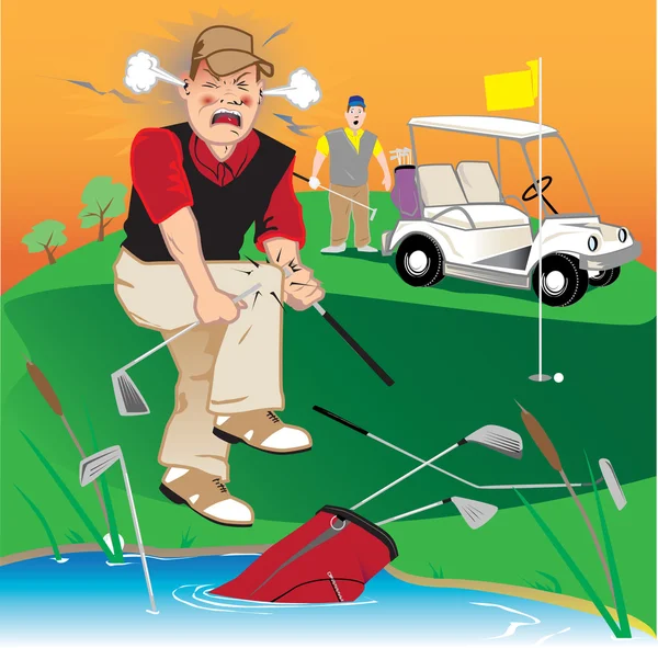 Angry golfer Vector Art Stock Images | Depositphotos
