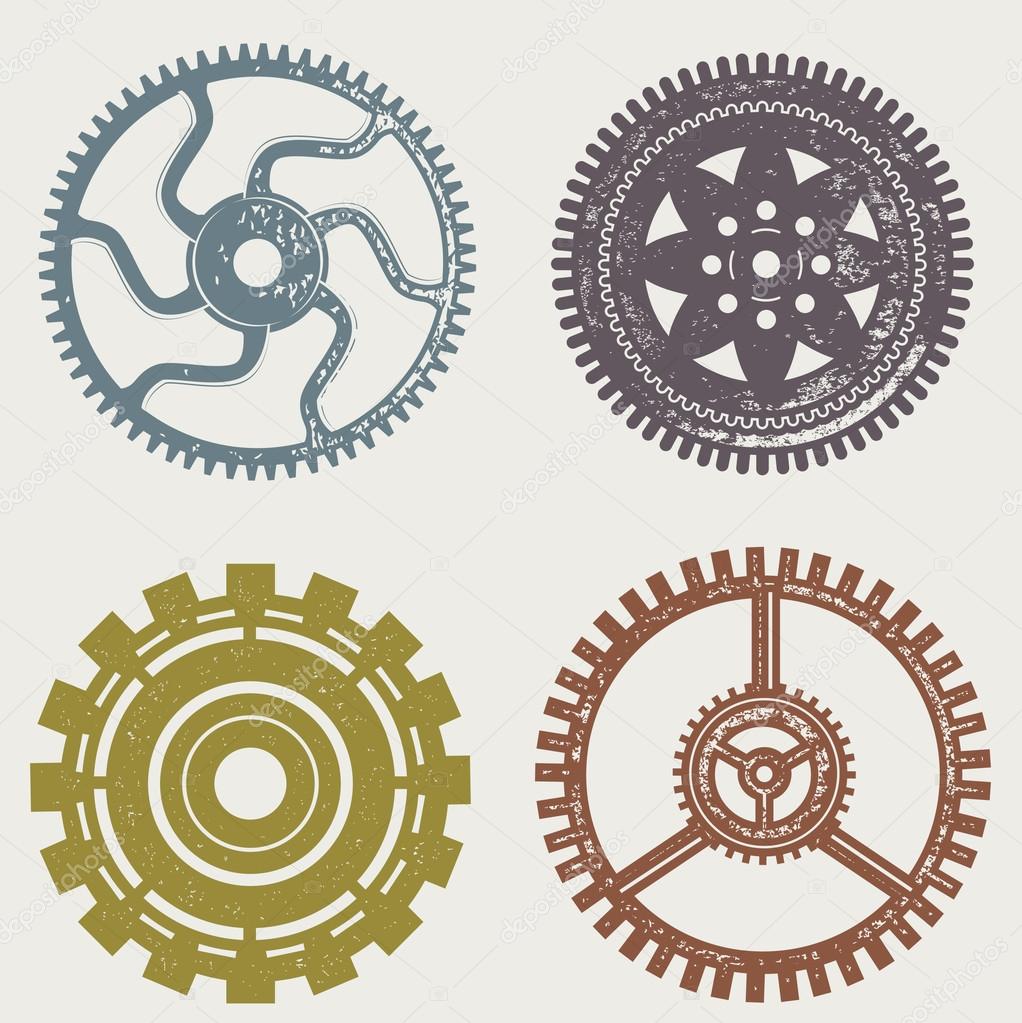 Vintage Gears Stock Vector Image by ©bigredlink #40366759