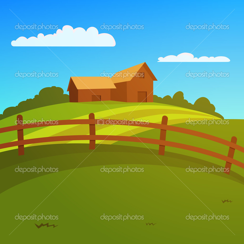Paisaje de granja Vector de stock por ©alexm83 46133595