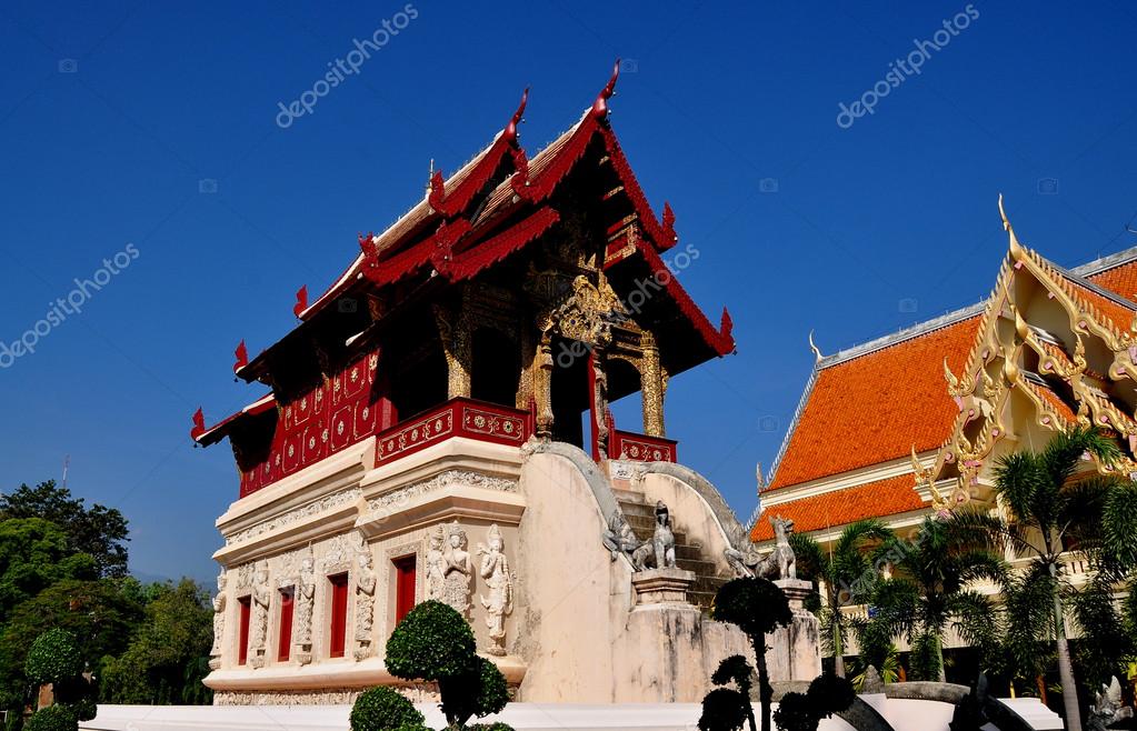 Chiang Mai, Thailand: Repository Library at Wat Phra Singh — Stock ...