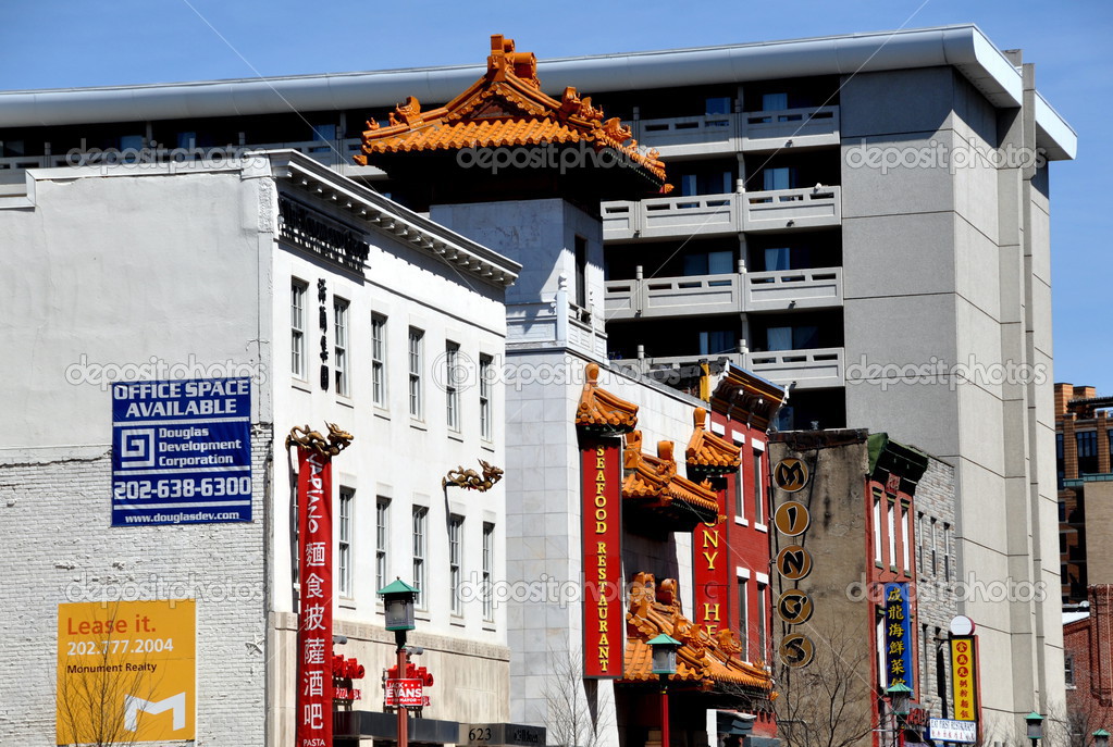 Washington, DC: Chinese-style buildings in Chinatown – Stock Editorial ...