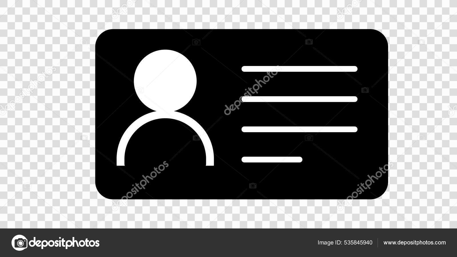 Card Icon Driver's License Identification Card Symbol Modern Vector ...