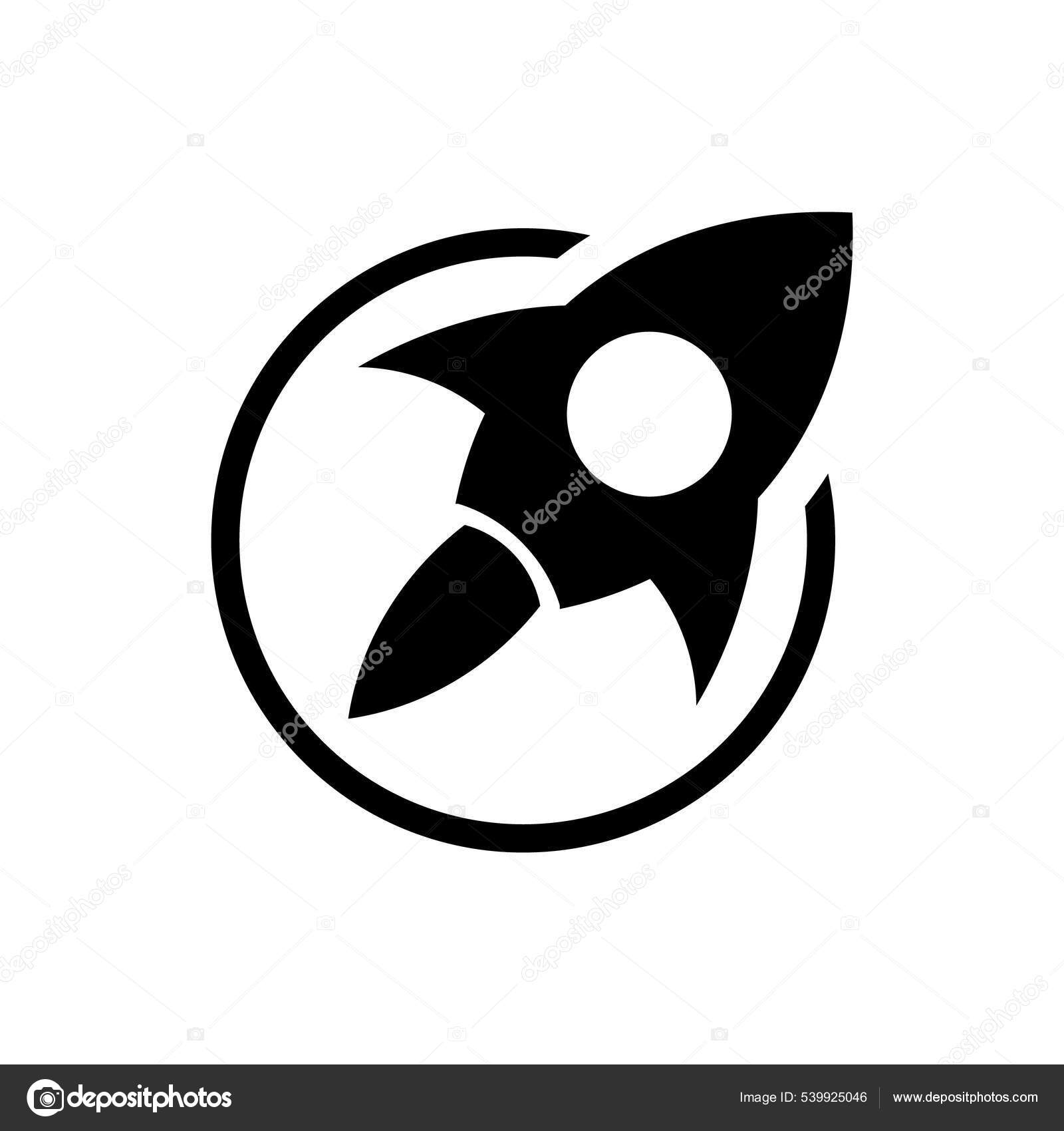 Modern Rocket Icon Logo Sign Vector Illustration Isolated White ...