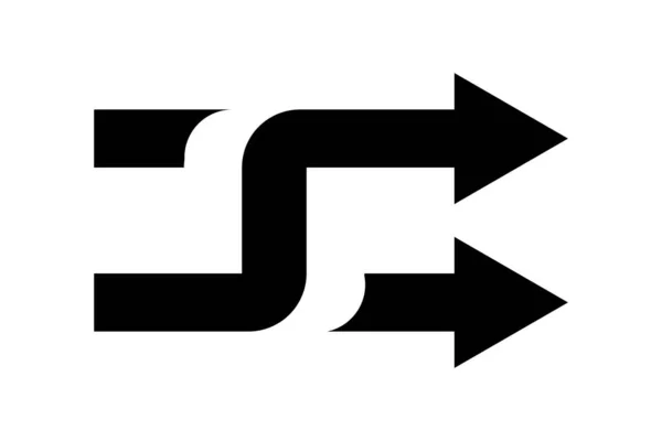 Arrows Intersection Icon Shuffle Icon Random Symbol Vector Isolated ...