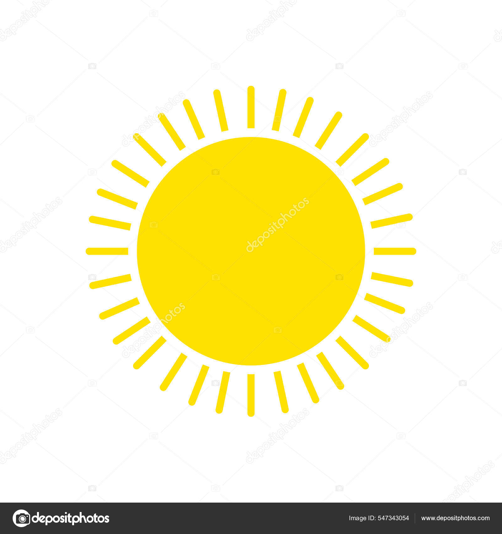 Sun Icon Solar Symbol Vector Illustration Isolated White Background Eps ...
