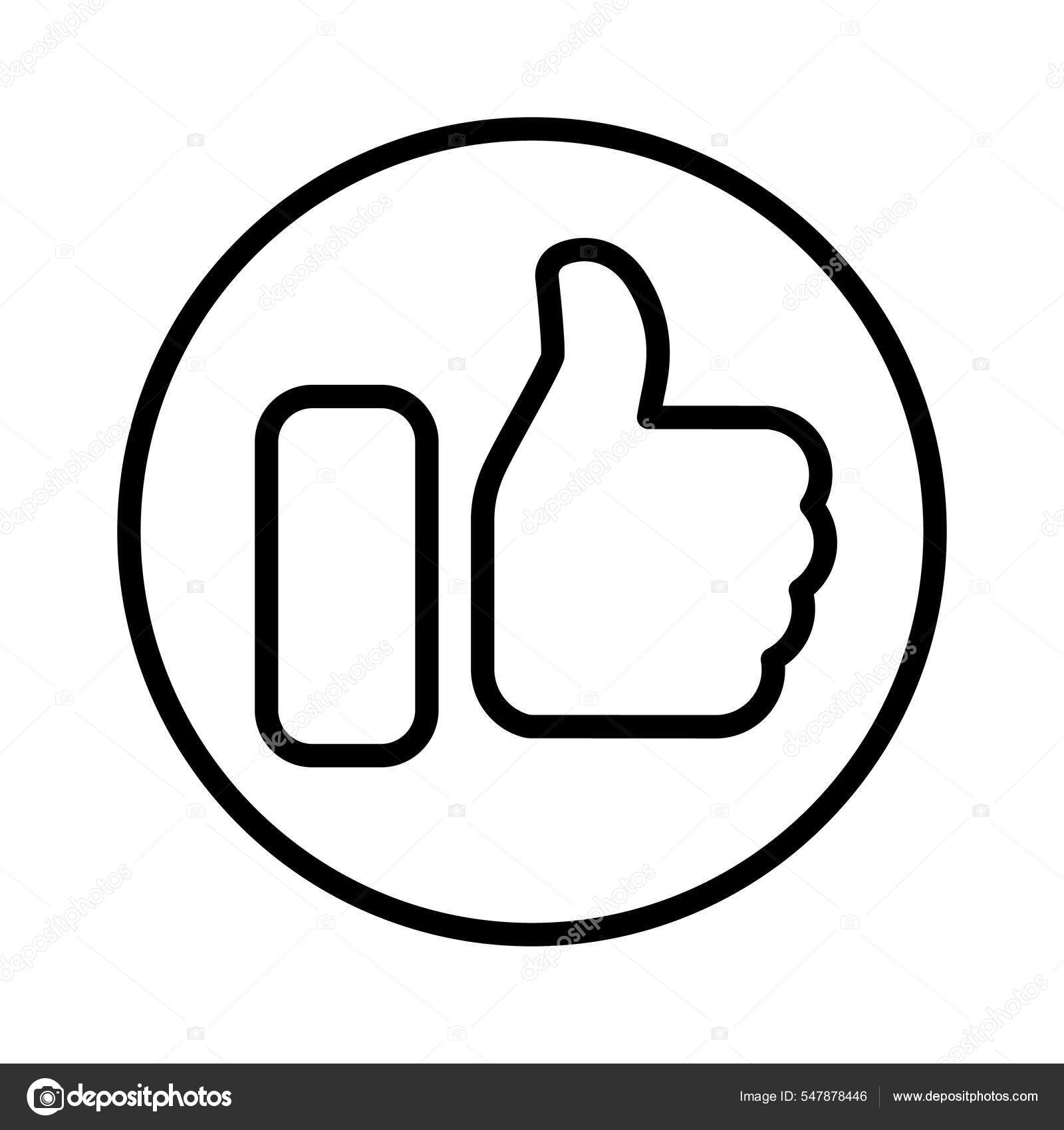 Hand Thumb Icon Symbol Modern Social Media Concept Vector Illustration ...