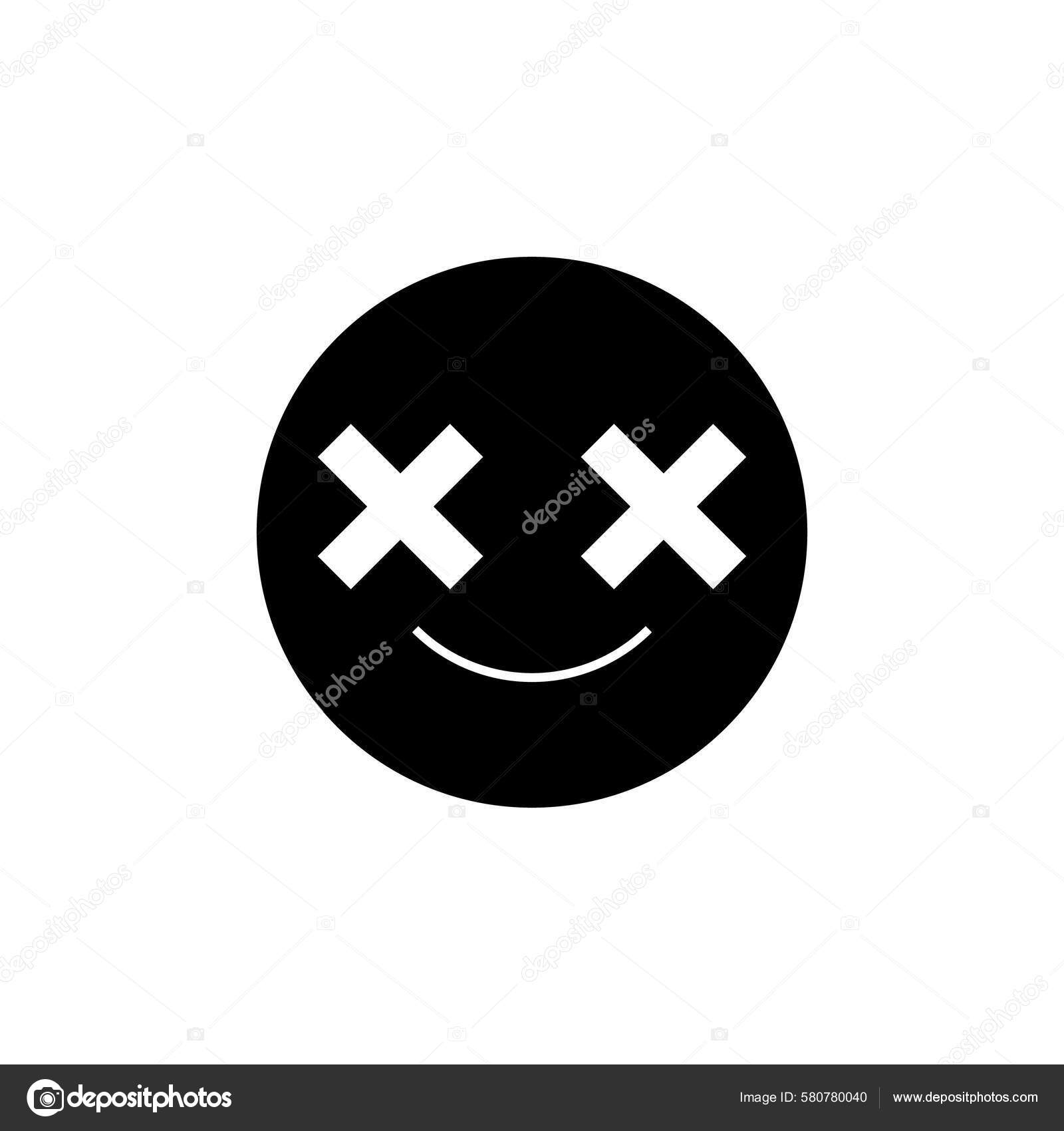 Cool Rave Smiley Icon Flat Style Emoji Illustration Isolated White ...