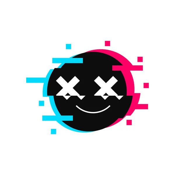 Cool Rave Smiley Icon Flat Style Emoji Illustration Isolated White ...