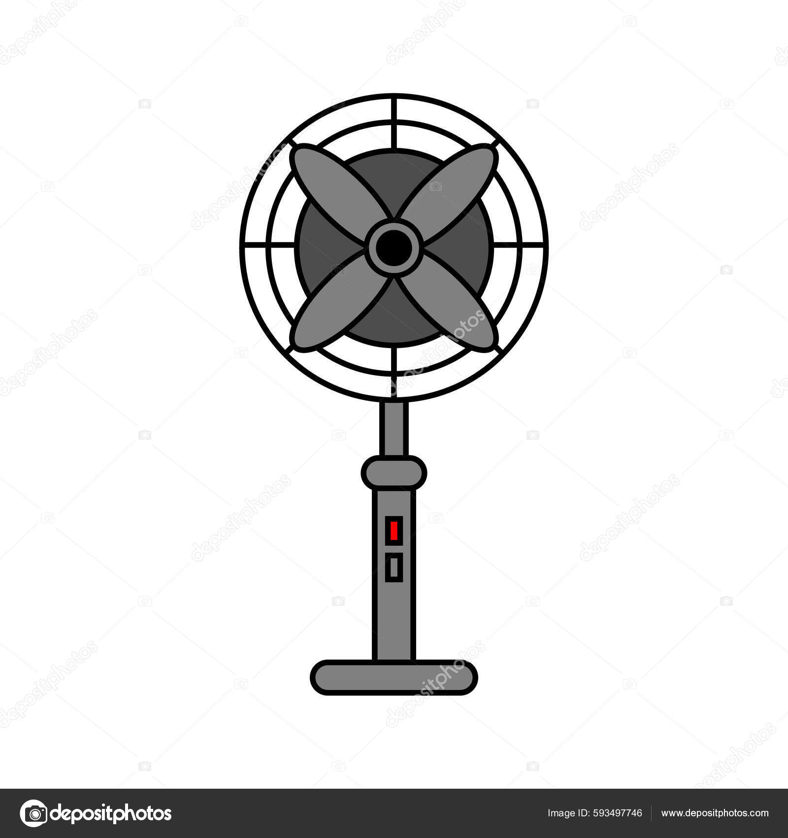 Floor Fan Icon Vector Isolated Transparent Background Stock Vector by ...