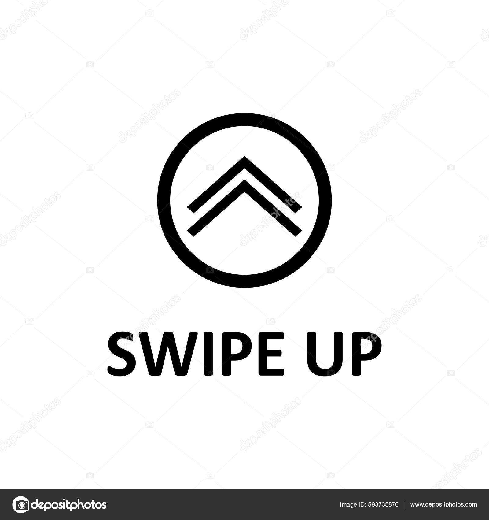 Swipe Icon Arrow Social Media Stories Black Swipe Icon Scroll Stock ...