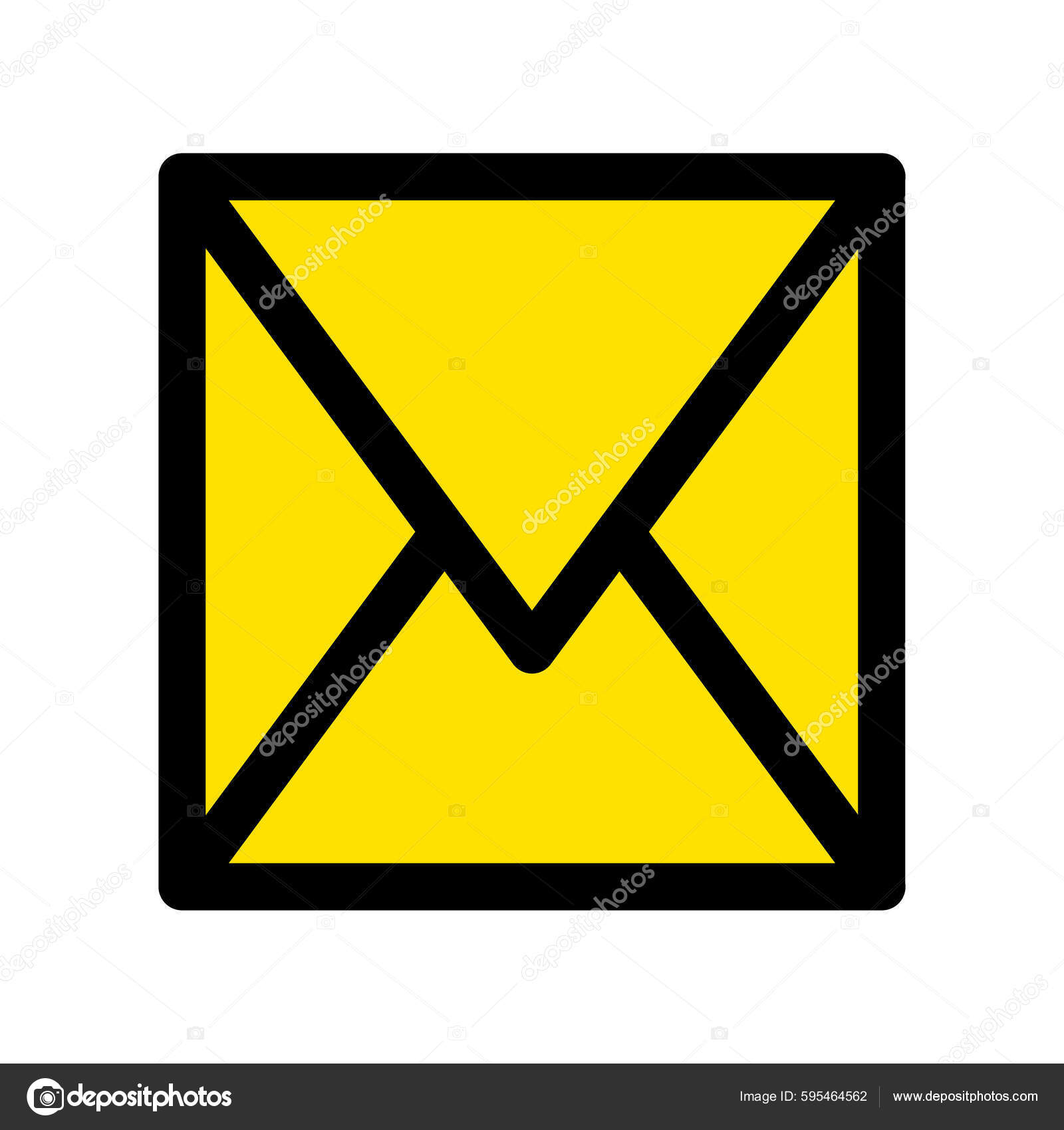 Message Icon Envelope Pictogram Illustration Vector Isolated White ...