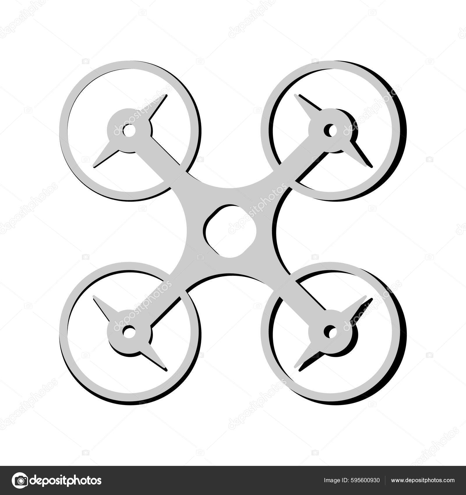 Drone Icon Vector Isolated White Background Stock Vector by ...