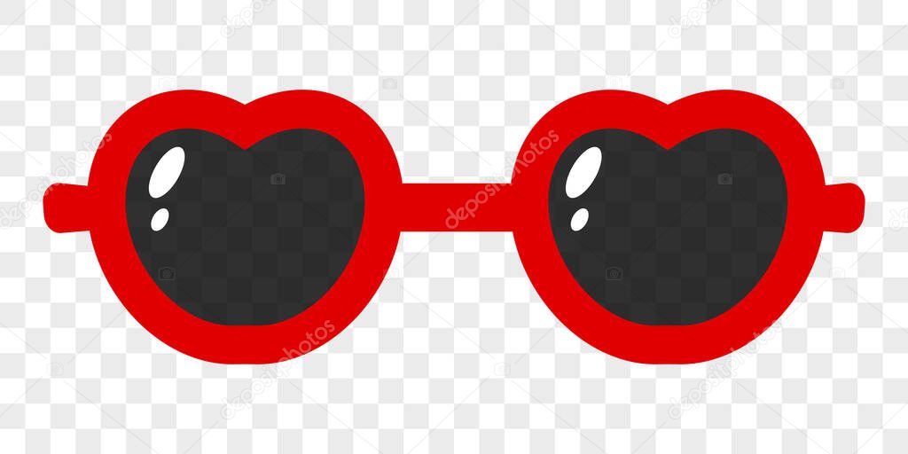 Cartoon Sunglasses Clear Lenses Vector Illustration Isolated ...