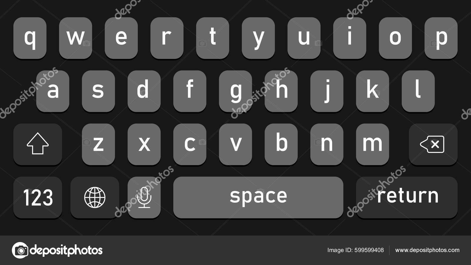 Screen Smartphone Keyboard Mobile Phone Alphabet Buttons Keypad Modern ...