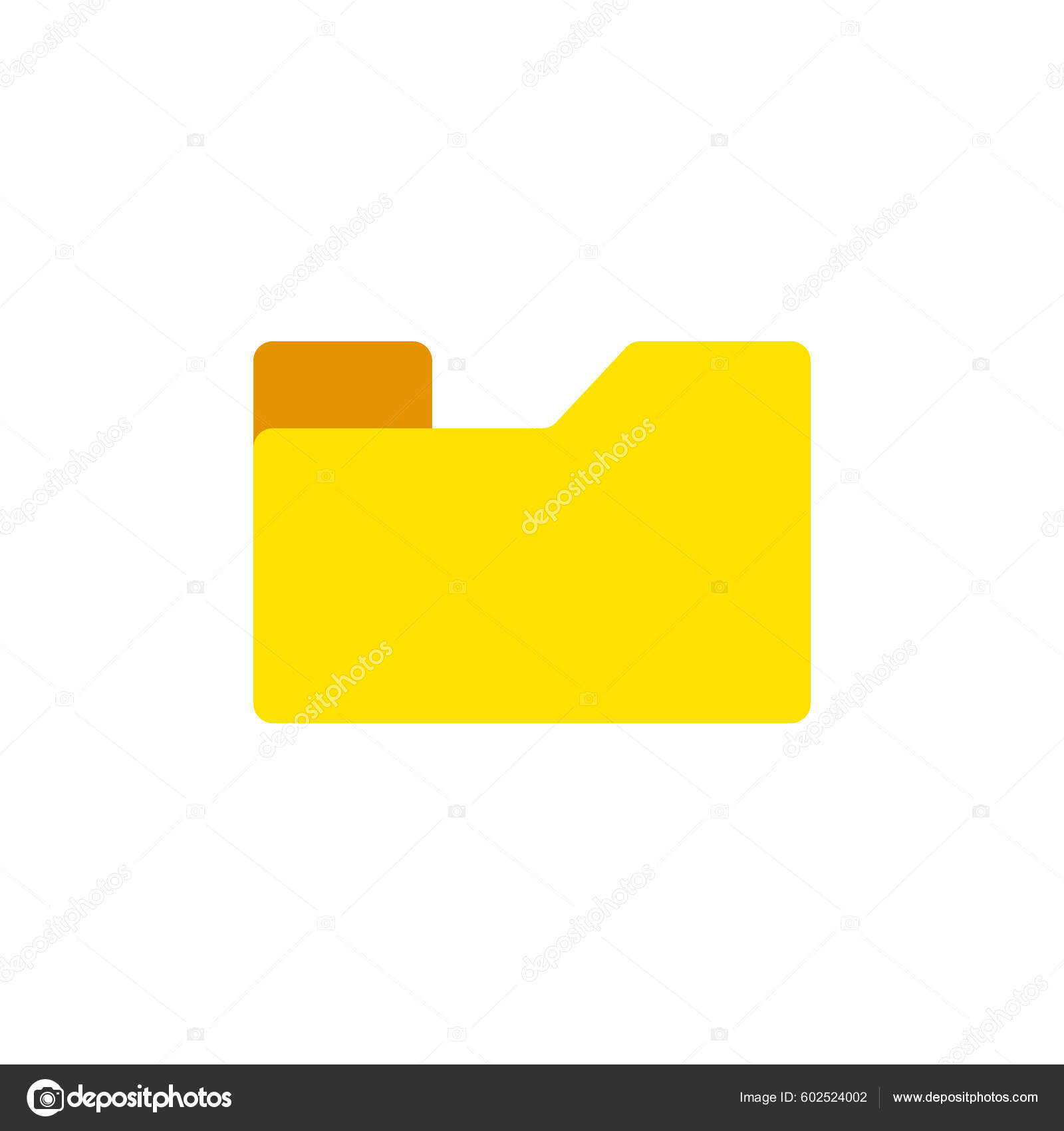 Empty Folder Icon Vector Illustration Isolated White Background imagem ...
