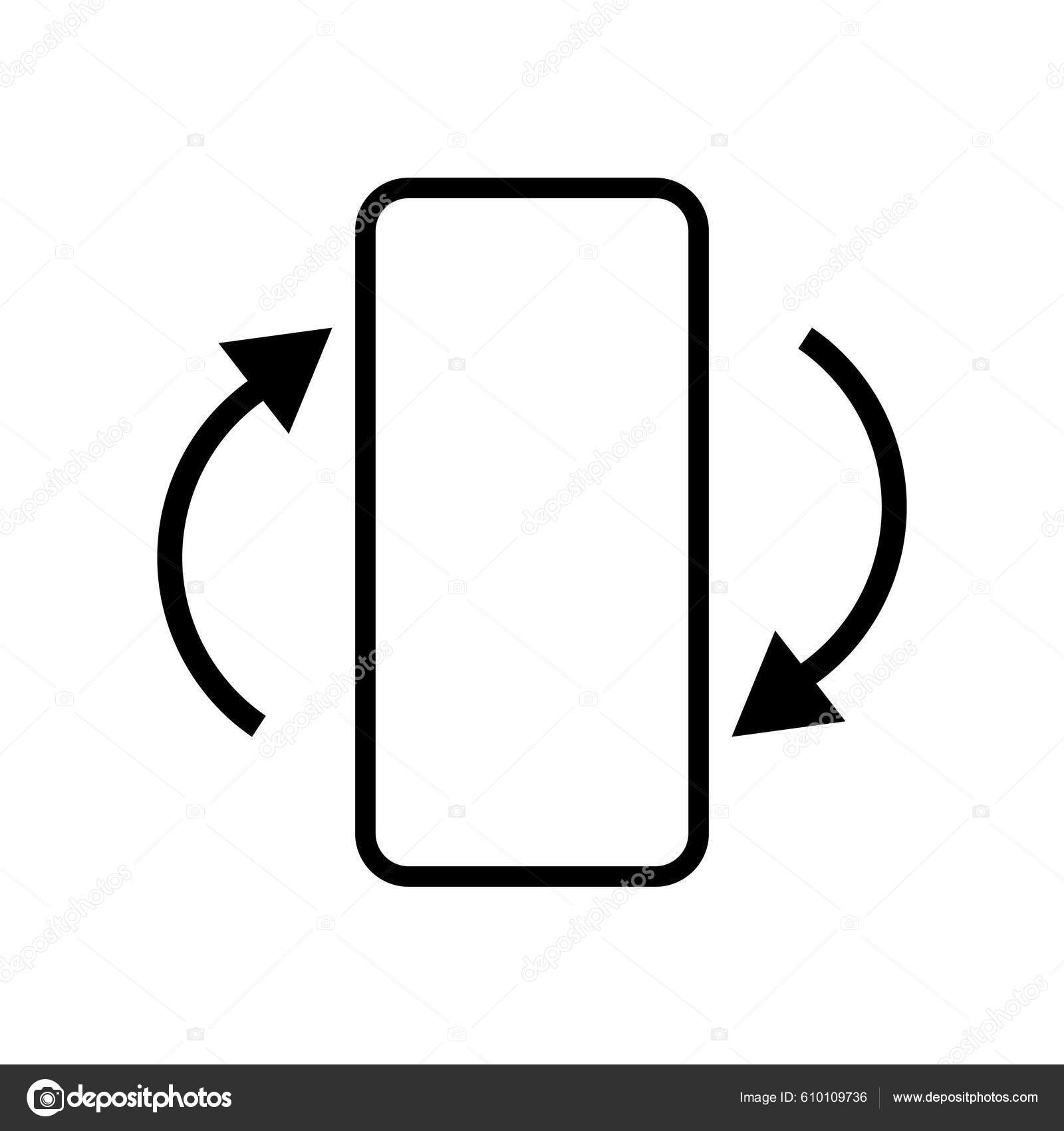 Rotate Smart Phone Device Rotation Icon Vector Isolated White ...