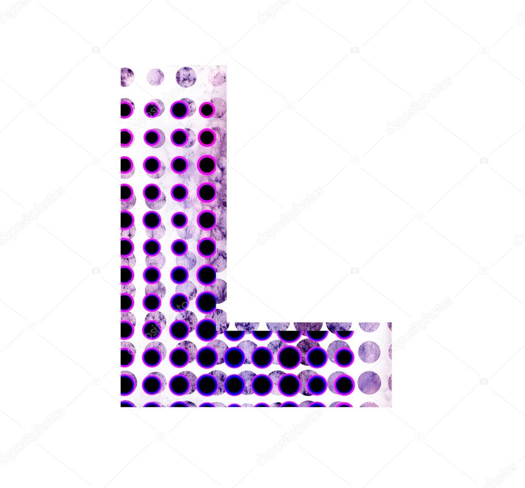 Perforated letter L — Stock Photo © O.M. #32793705
