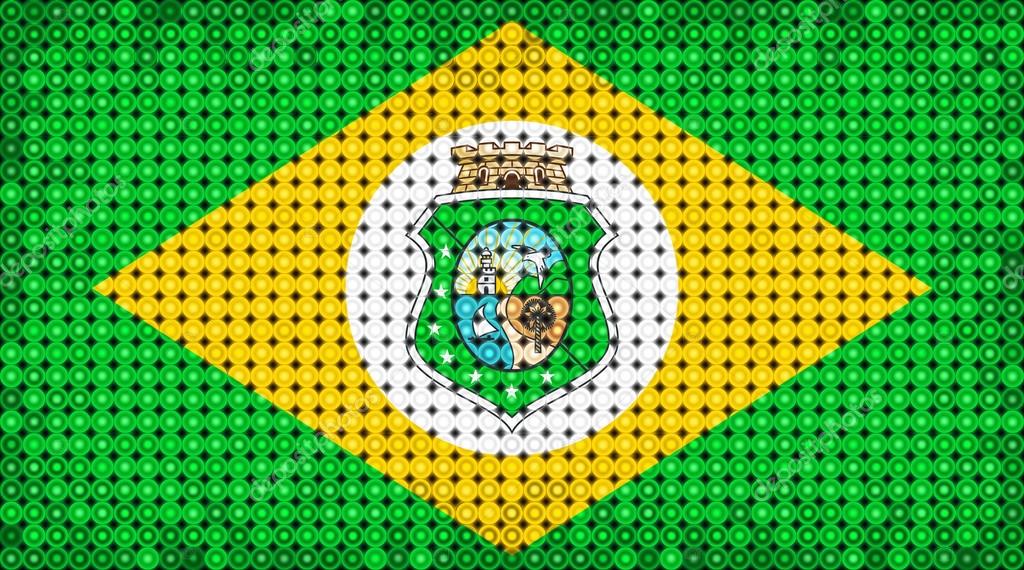 Flag of Brazil (Ceara) lighting on LED display — Stock Photo ...