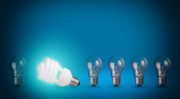Row of light bulbs - Stock Image - Everypixel