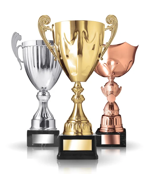 Gold silver and bronze trophy's — Stock Photo © Stiggdriver #9221891