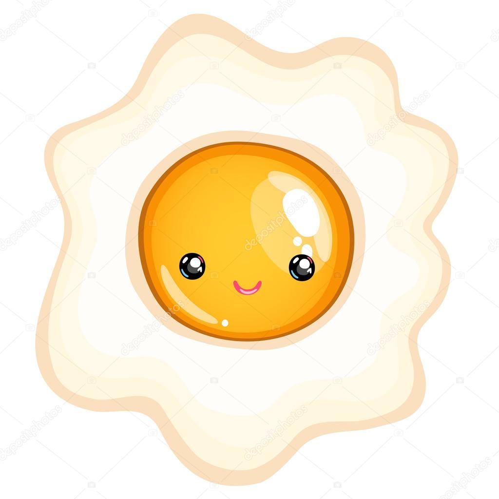 Dibujos animados graciosos huevo frito — Vector de stock #34527581 ...