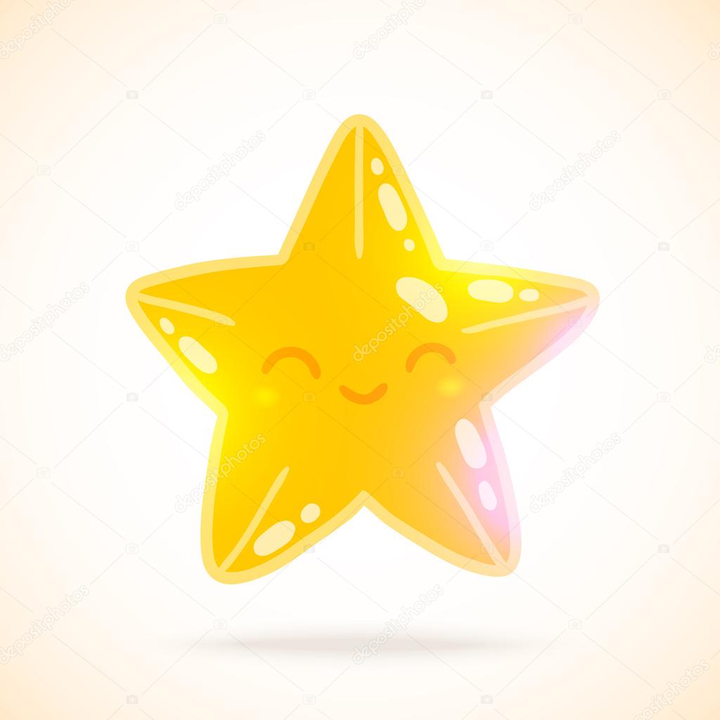 Dessin animé mignon petite étoile — Image vectorielle #43683113