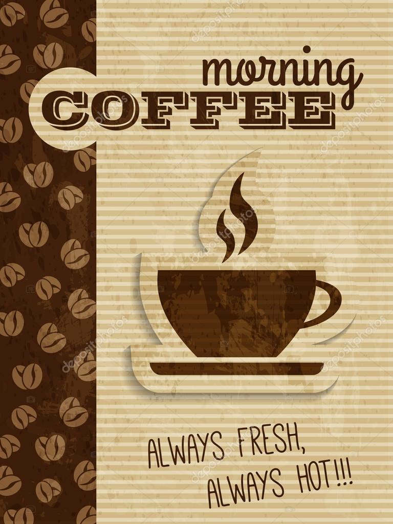 Vector vintage coffee house poster — Stock Vector © mrvvv #32977773