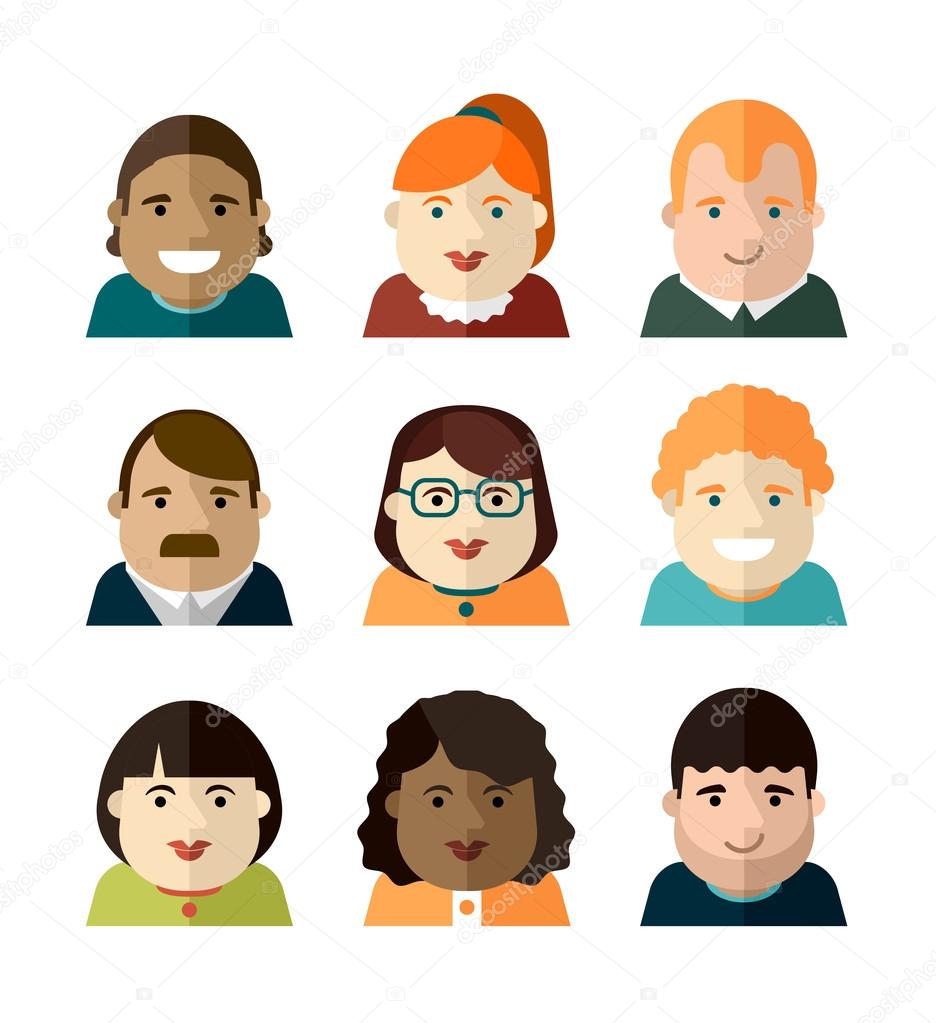 Set of portraits Stock Vector Image by ©mrvvv #43832899