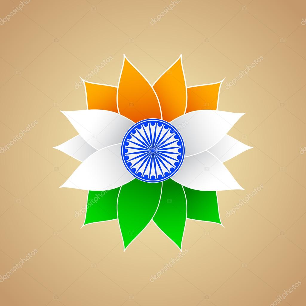 Indian Flag color Flower Stock Vector by ©snapgalleria 36315251