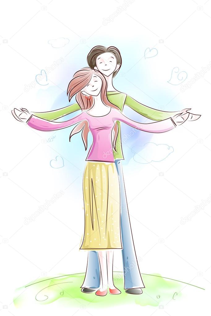 Couple in Romantic Pose Stock Vector Image by ©snapgalleria #36322897