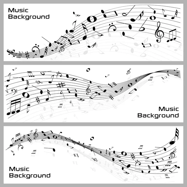 Wavy music notes Vector Art Stock Images | Depositphotos