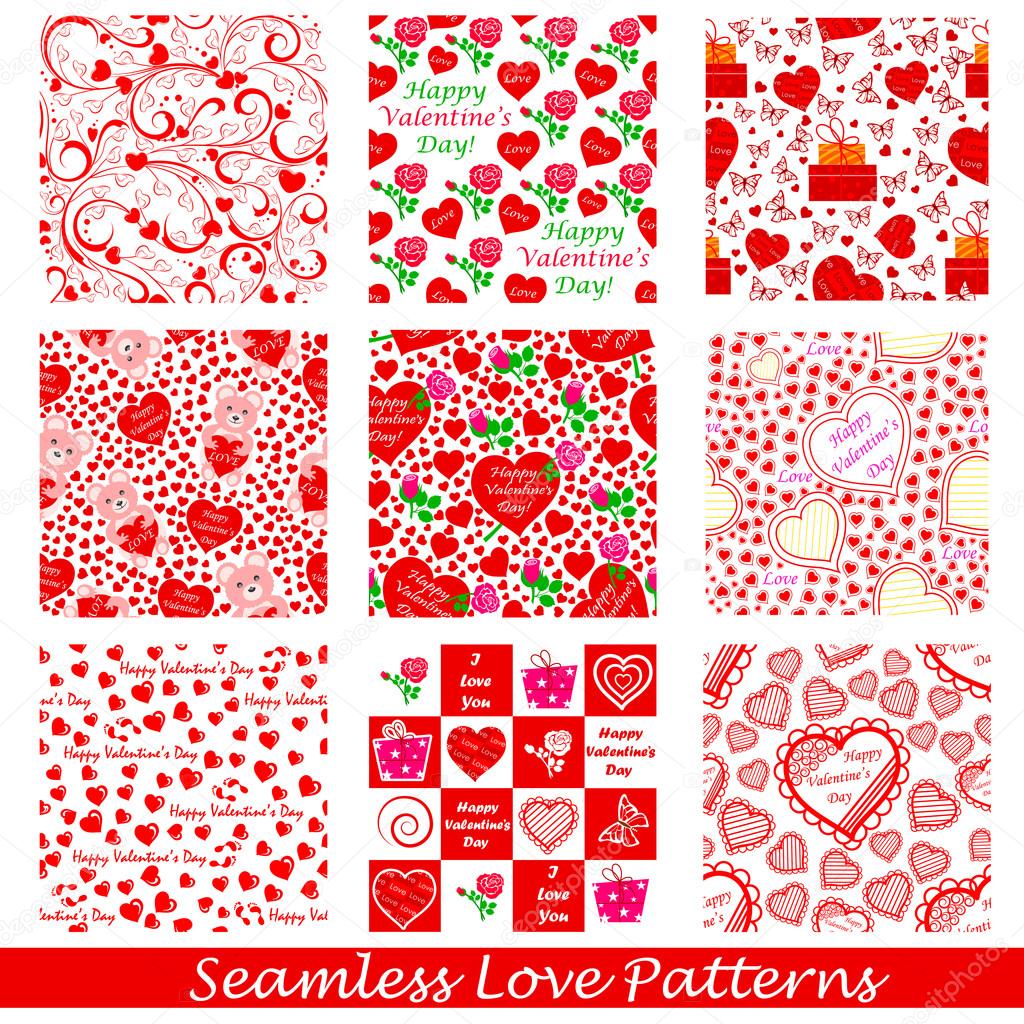 Seamless Love Pattern Background Stock Vector Image by ©snapgalleria ...