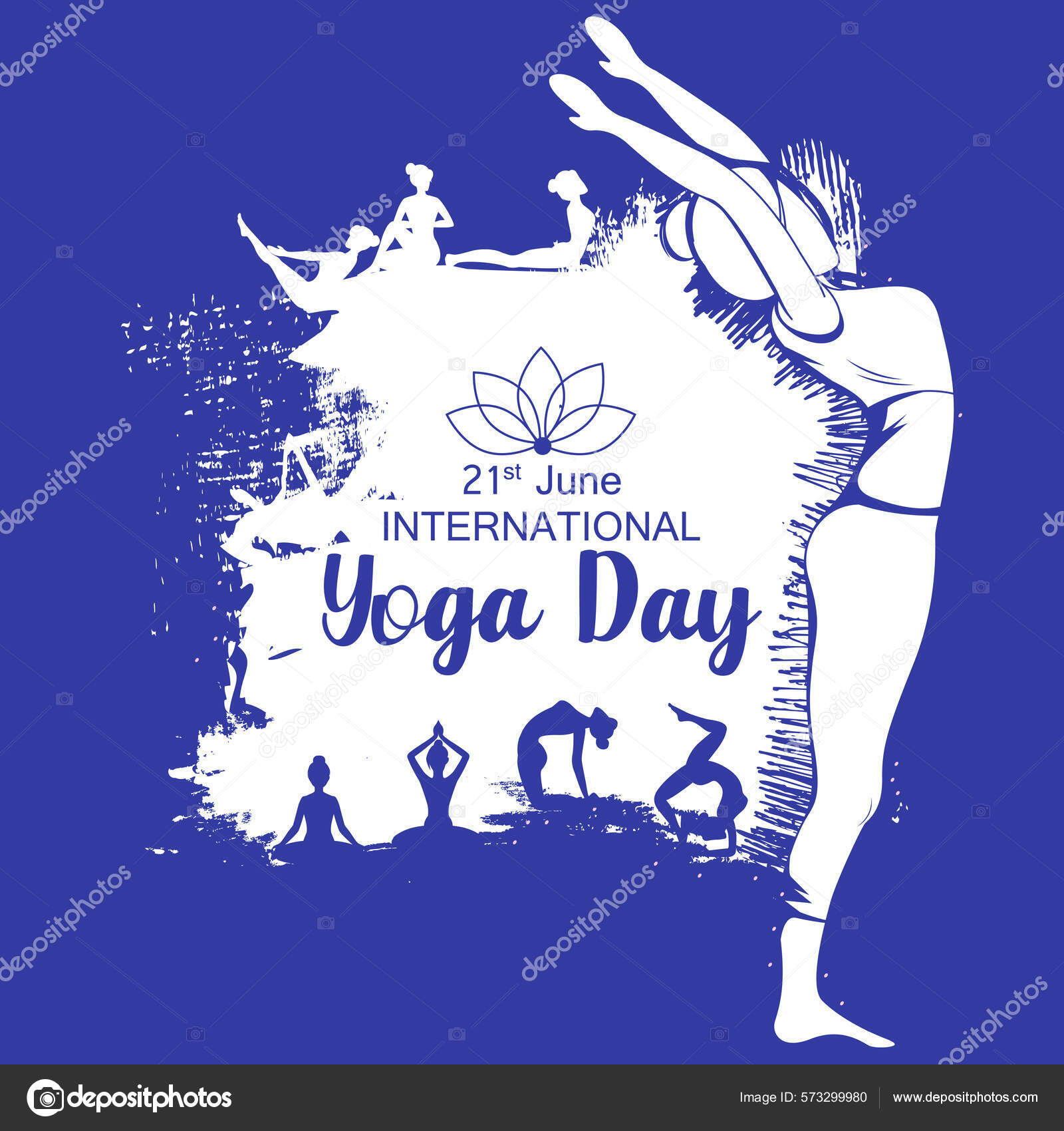 Illustration of women doing asana exercise for International Yoga Day ...